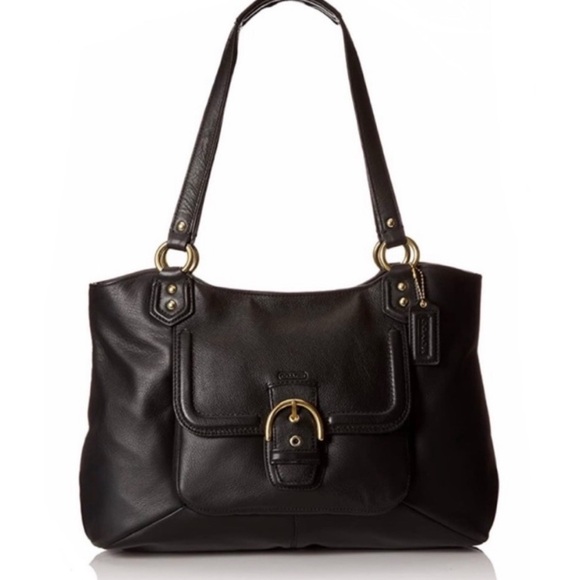 Coach | Bags | Vintage Coach Campbell Belle Black Carryall Pebbled ...